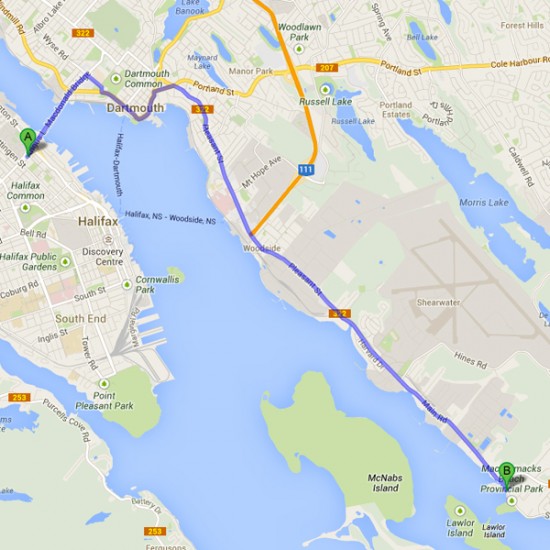 halifax-map - Maritime Race Weekend